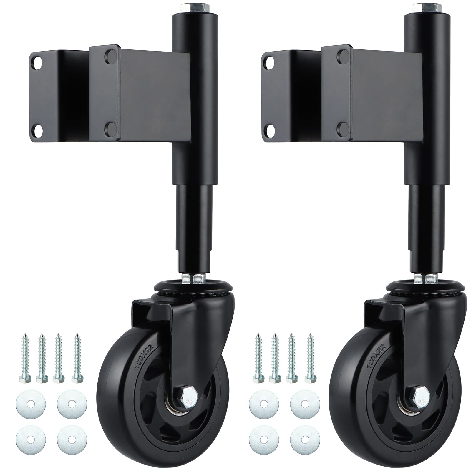 Skelang 2 Pcs Spring Loaded Gate Caster, 4" Gate Helper Wheel, Heavy ...
