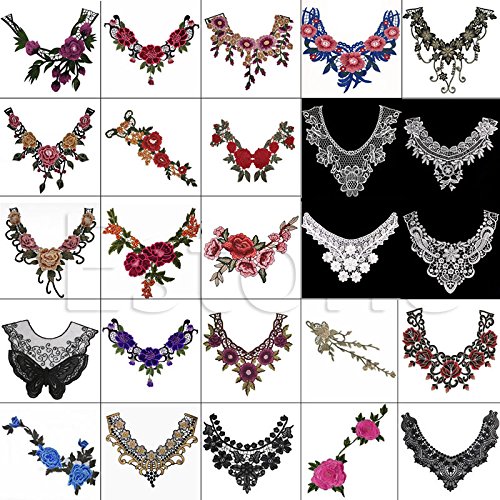Generic Lace Floral Embroidered Neckline Neck Collar Clothes Trim ...