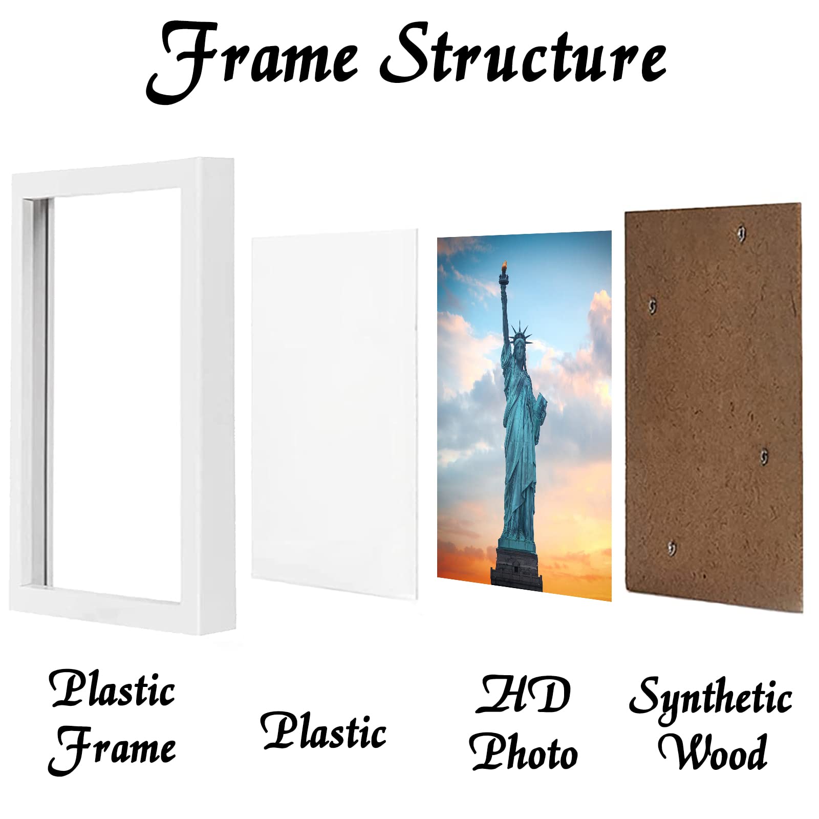 OMAIGAR 16x16 Picture Frame for 16by16 Square Poster Photo Canvas ...