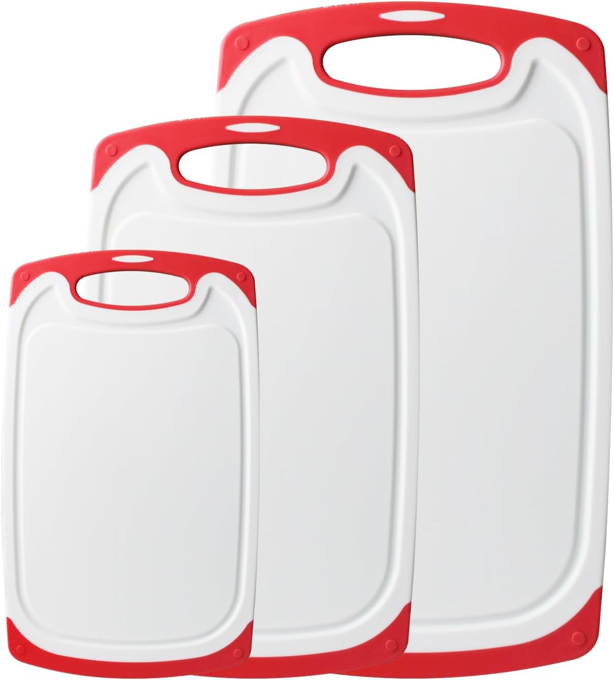 Amazon.com: Cutting Board Set- 3 Piece Plastic Kitchen Chopping Boards ...