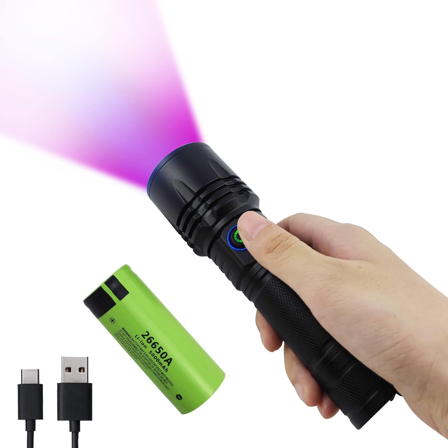 Ndt Equipment 365nm UV Flashlight For Rocks & Minerals - High Power ...