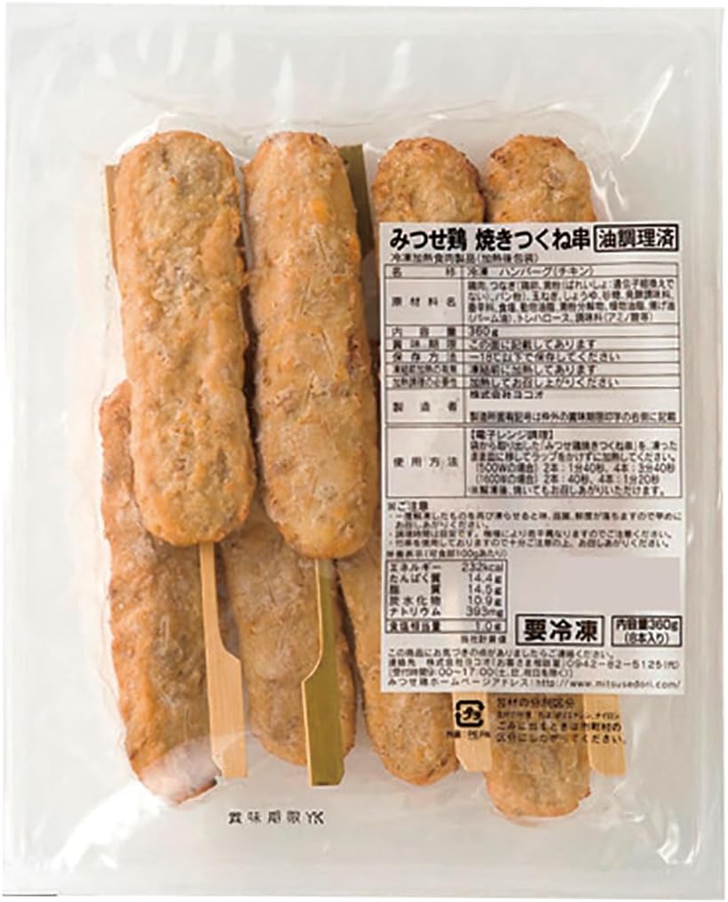 Amazon.co.jp: [冷凍]ヨコオフーズ みつせ鶏焼つくね串 360g : 食品・飲料・お酒