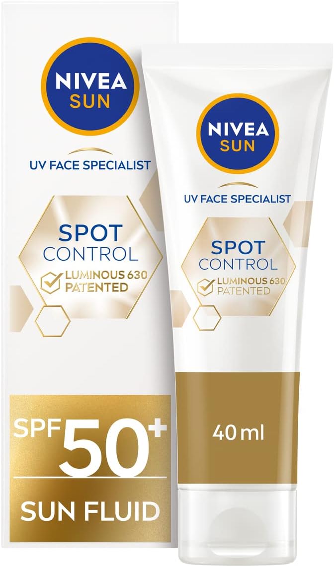 NIVEA SUN UV Face Specialist Dark Spot Control Fluid SPF50 (40ml), Protects Against Sun-Induced ...