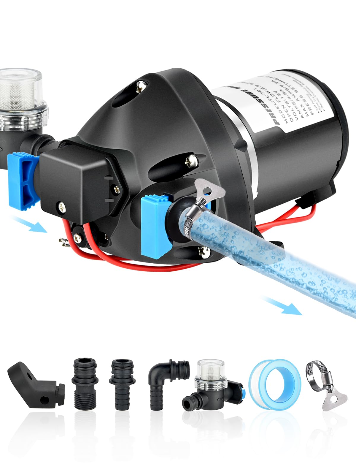 Snapklik.com : Water Transfer Pump 12V High-Efficiency 50 PSI 2.9 GPM ...