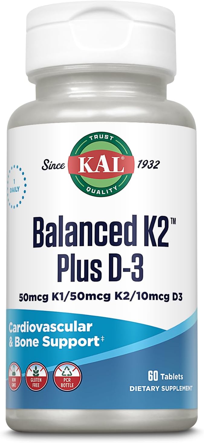Amazon.com: Kal 100 Mcg K2 Mk-7 Tablets, 60 Count : Health & Household