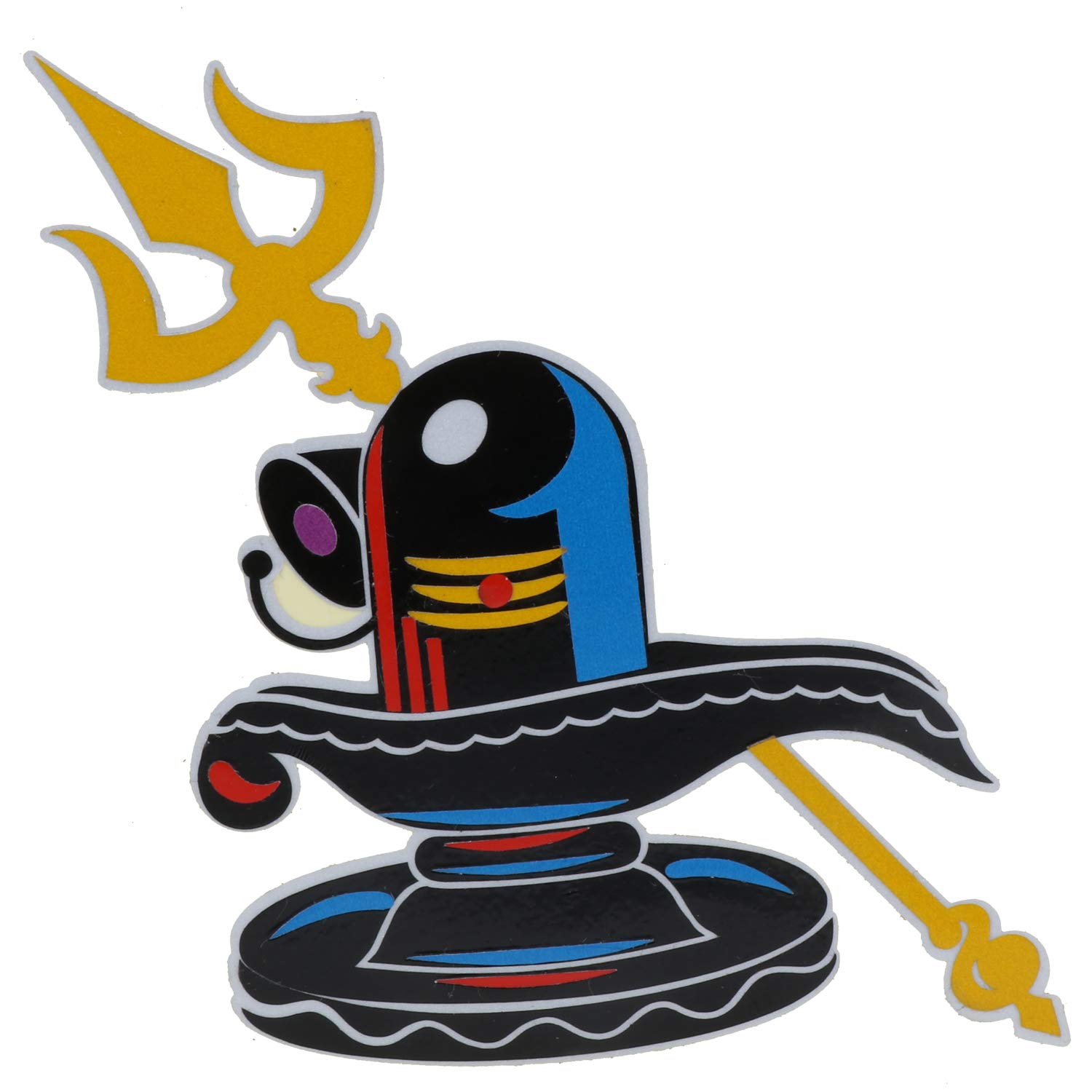 DELHI TRADERSS Mahadev Shivling Waterproof Car Bike Decal Sticker (5 X ...