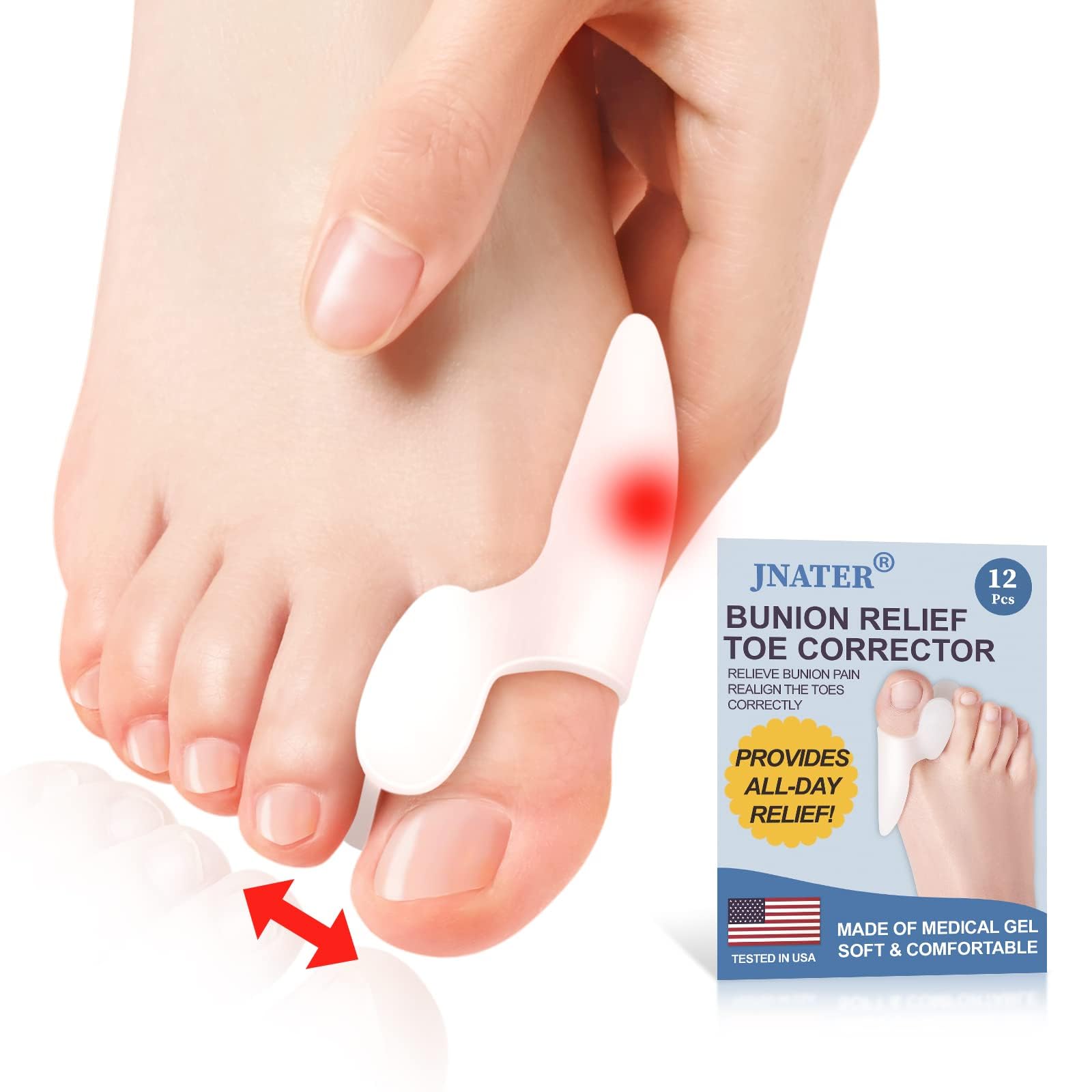 Amazon.com: Bunion Corrector for Women Men (12Pcs), Toe Separator for ...