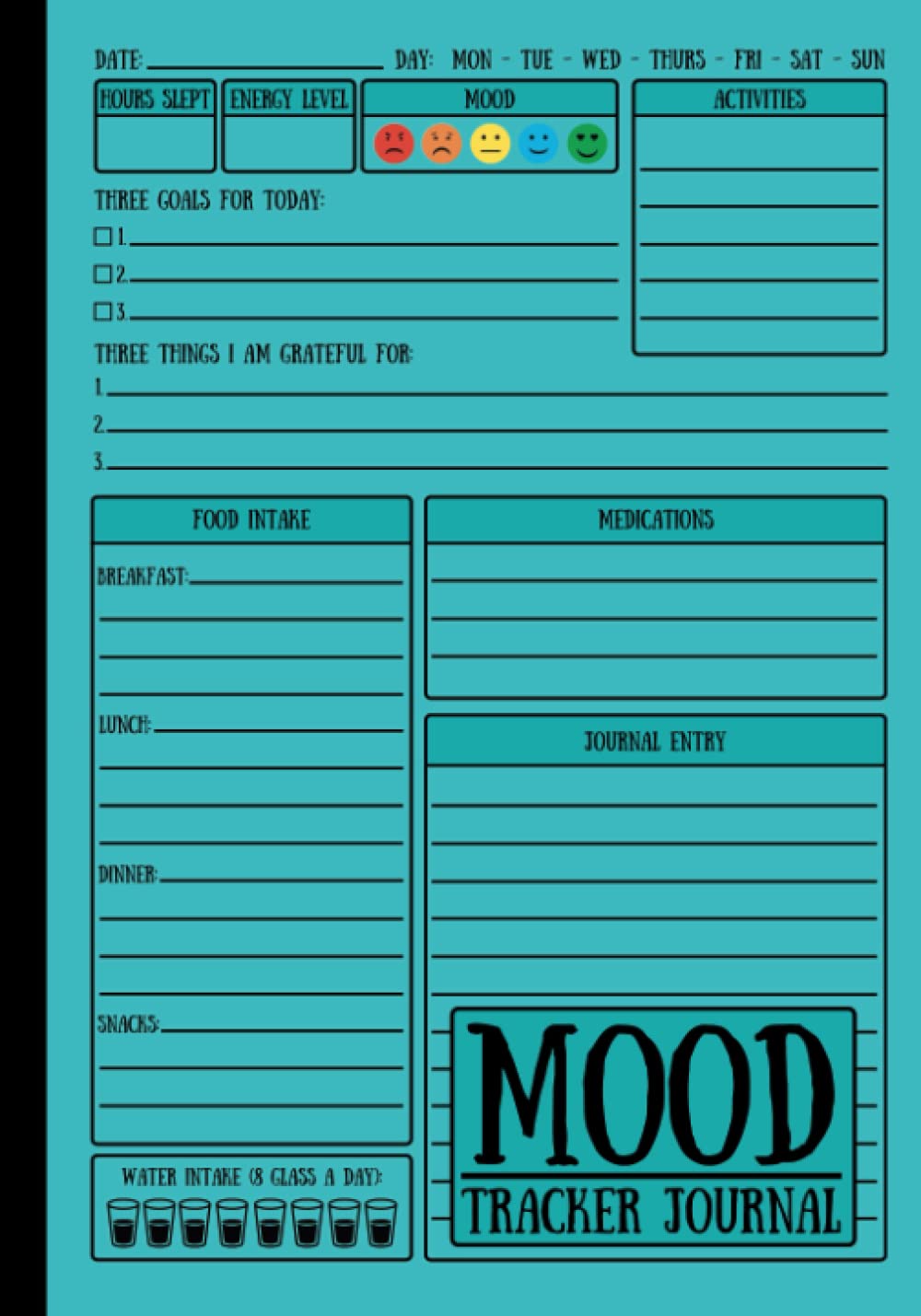 Mood Tracker Journal: A Daily Mental Health And Wellness Diary For ...