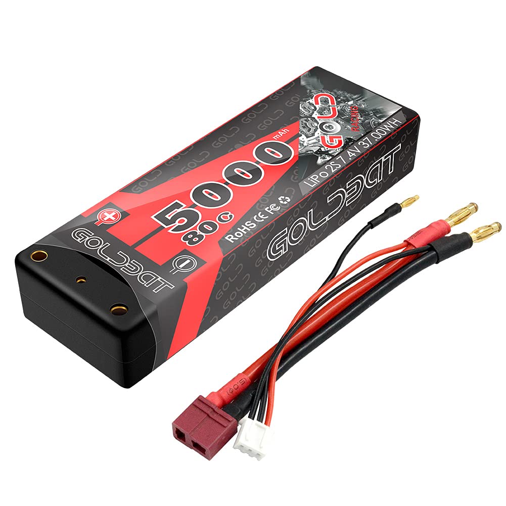 Buy GOLDBAT LiPo 2S RC Battery 7.4V 80C 5000mAh Lipo Battery Hardcase ...