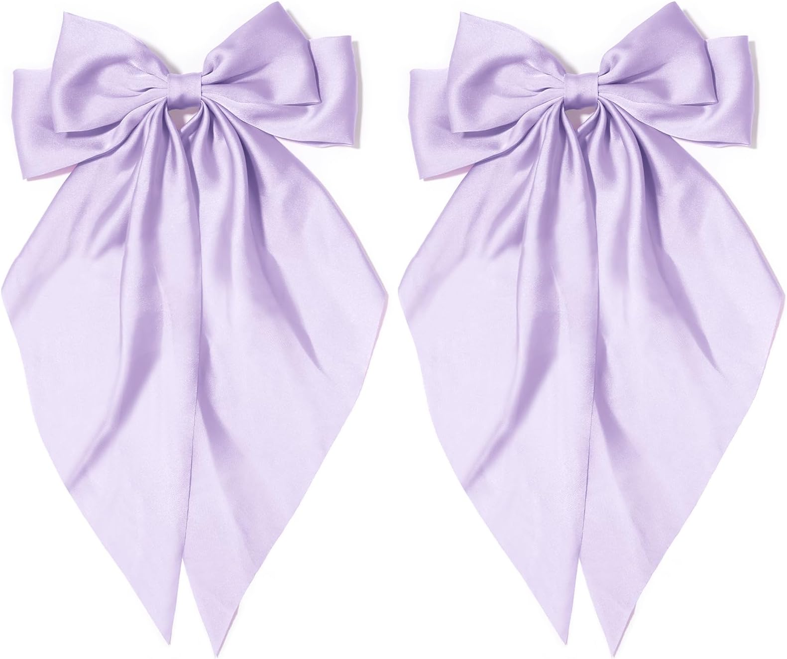 Amazon.com : Large Hair Bows for Women Little Pink Silky Satin Hair Bow ...