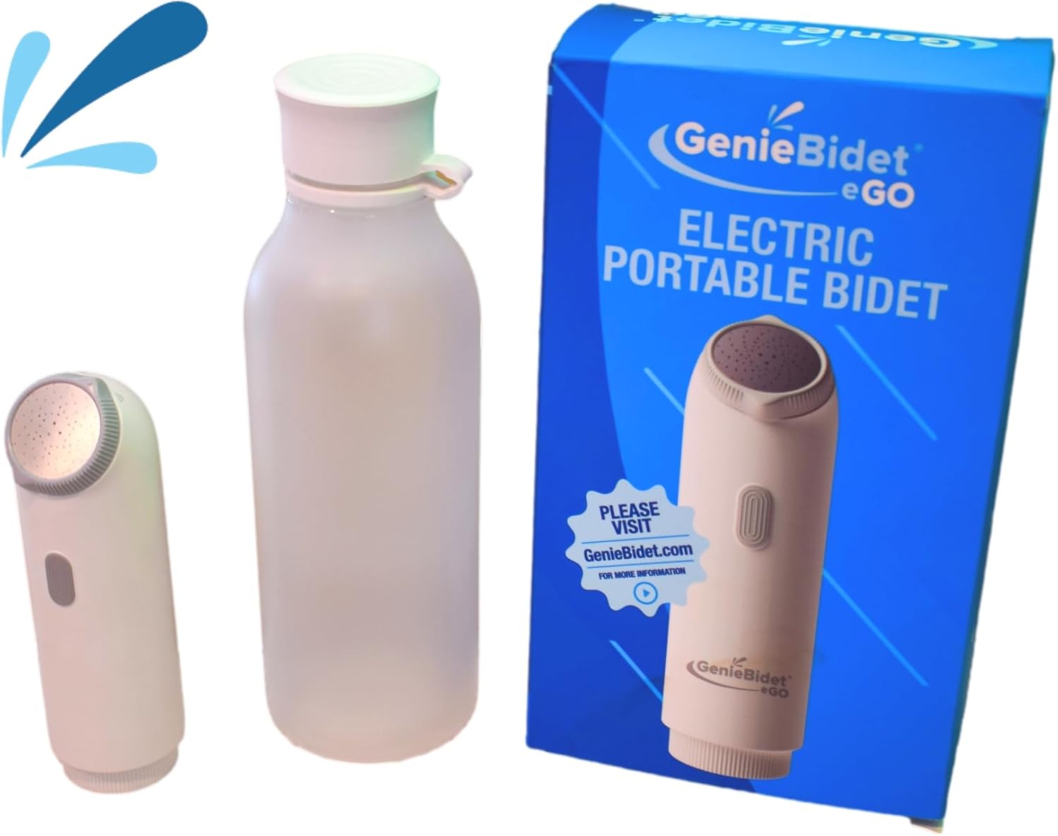 Amazon.com: GenieBidet e-GO Rechargeable Portable Travel Bidet Sprayer ...