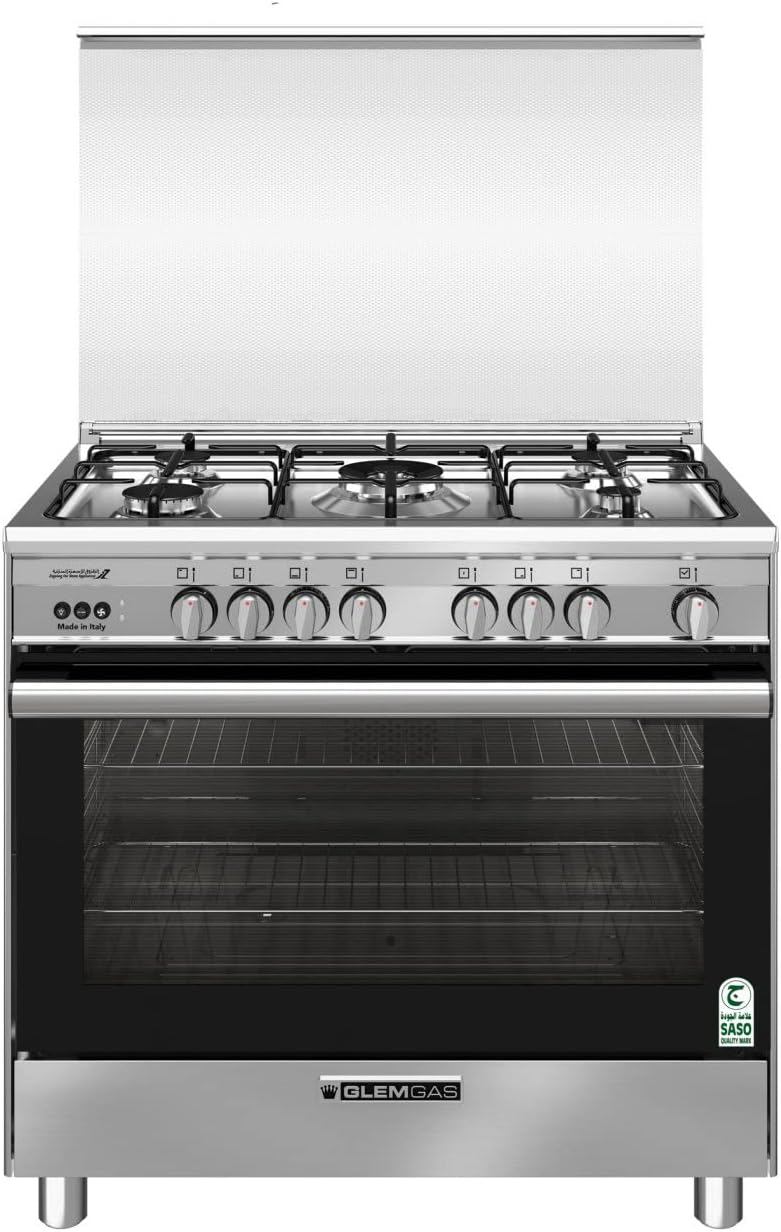 Glem Gas Full Safety 5 Burners Multi-Function Gas Cooker with Oven ...