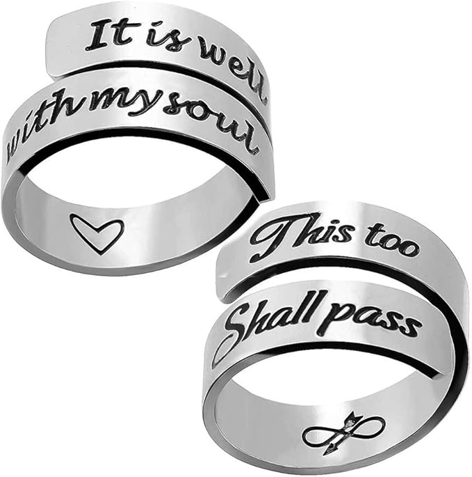 Amazon.com: Inspirational Rings for Friends Her Sister Adjustable ...
