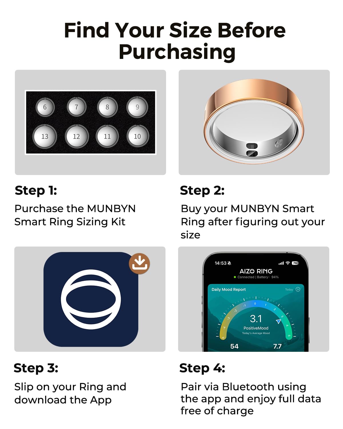 Snapklik.com : Smart Ring Sizing Kit - Find Your Comfortable Fit Before ...