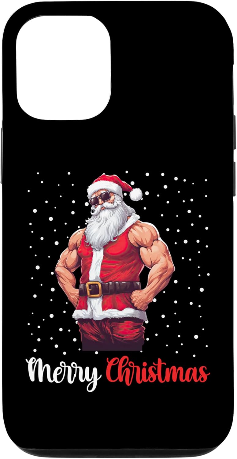 Amazon.com: iPhone 13 Muscular Santa Bodybuilder Merry Christmas ...