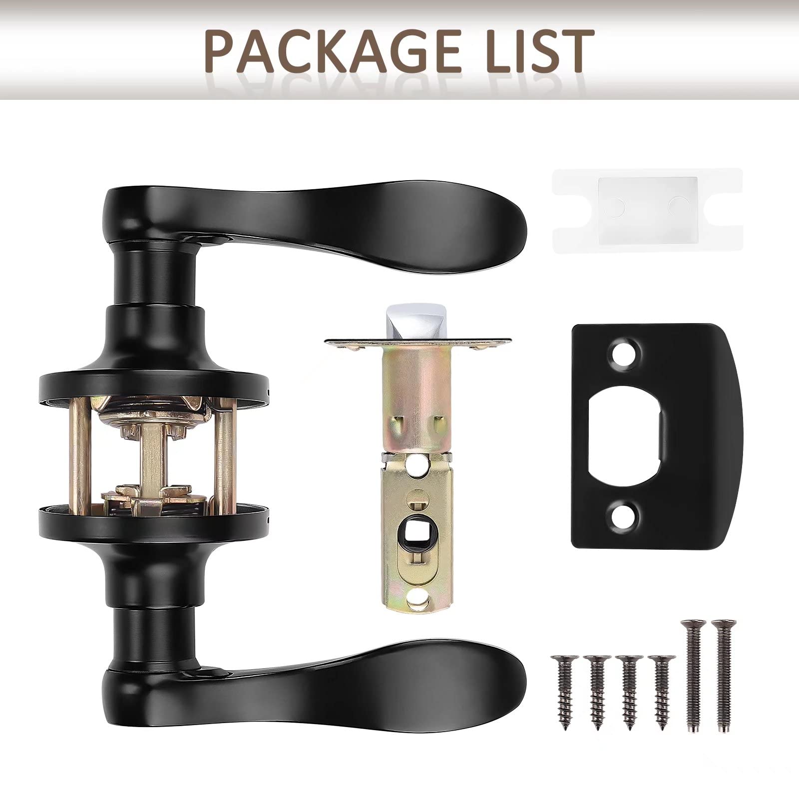 Probrico (10 Pack) Passage Door Lever [Non-Locking Lever Set], Non ...