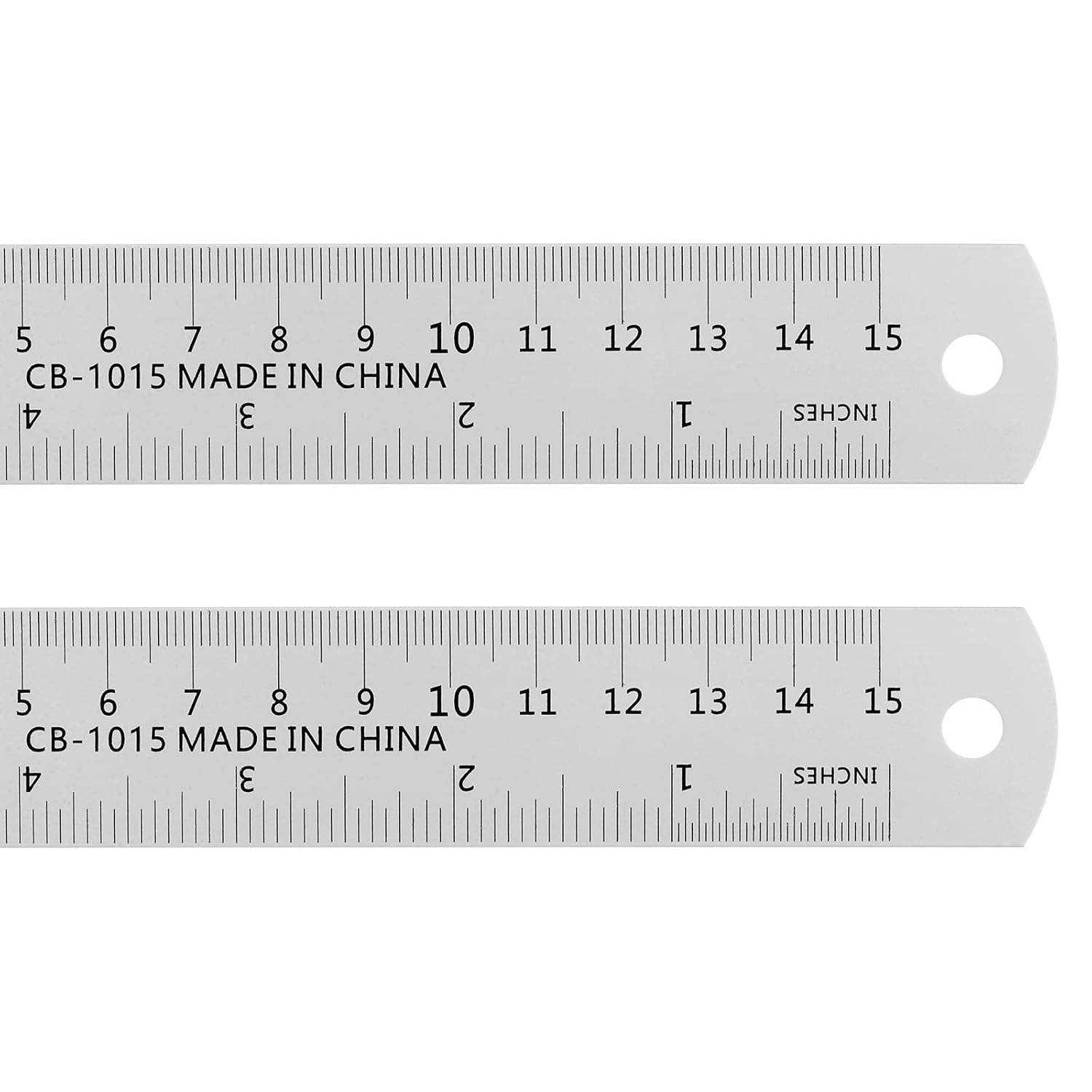 HARFINGTON 2pcs Stainless Steel Ruler 6 Inch 15cm Metric English Ruler ...