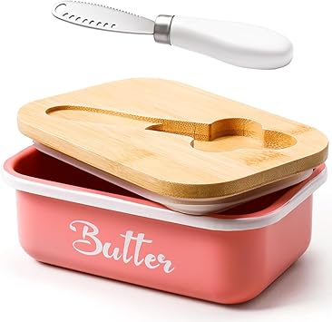 Amazon.com | Butter Dish, Butter Dish with Lid for Countertop,Metal ...