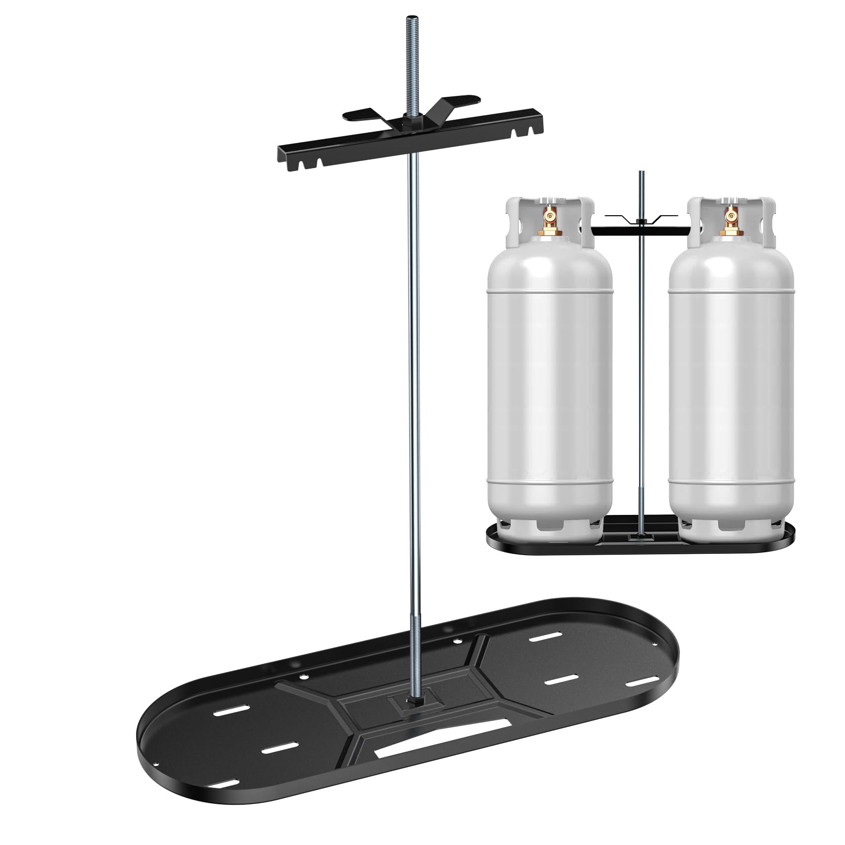 Amazon.com: Skyflame Steel RV Dual Propane Tank Mounting Rack for 40 ...