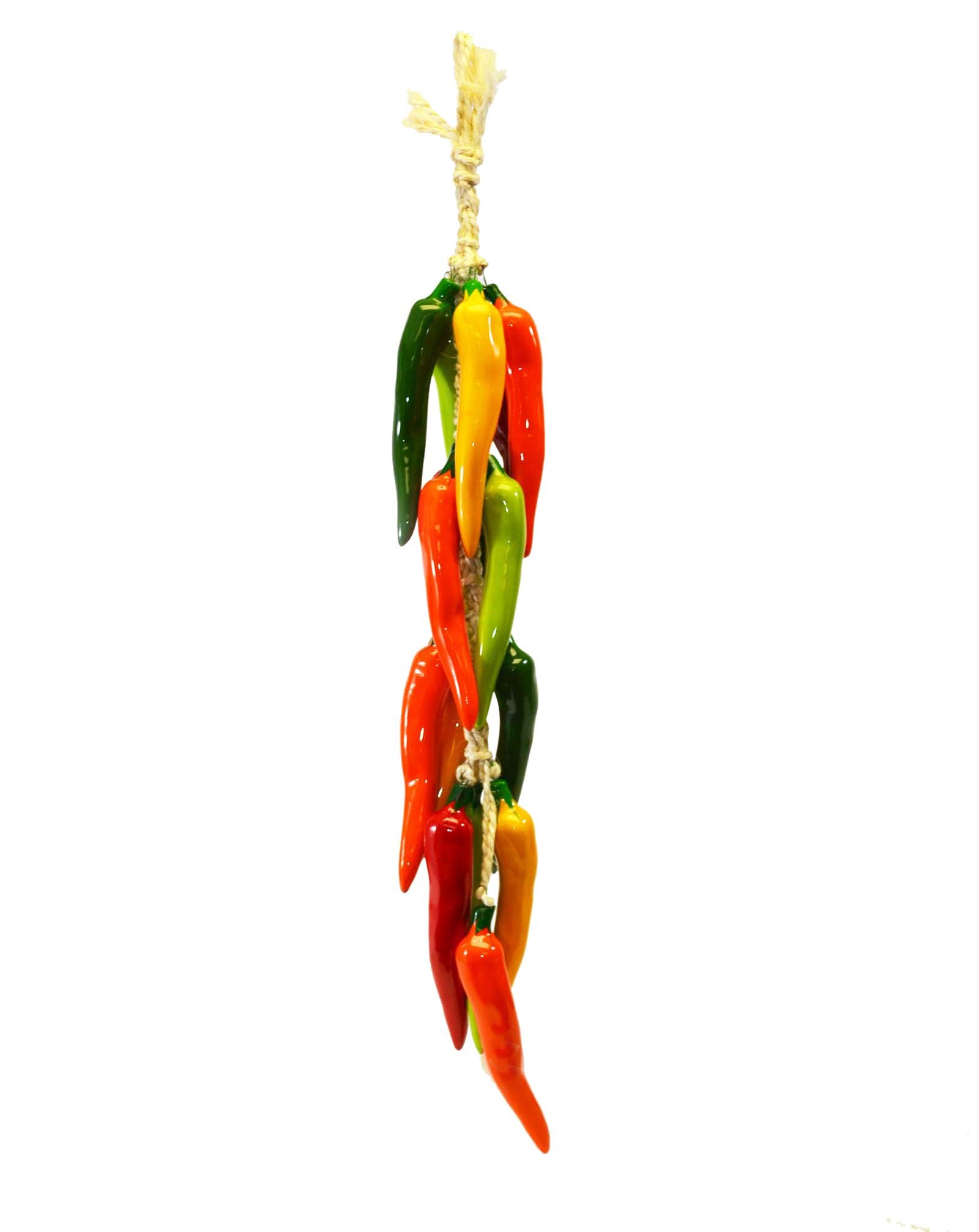 Amazon.com: Large Ristra/String of Ceramic Chilis, with 14-16 Chiles ...