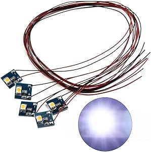 Amazon.com: Clashpower 5pcs Model Train Pre-soldered Wired 12v LEDs for ...