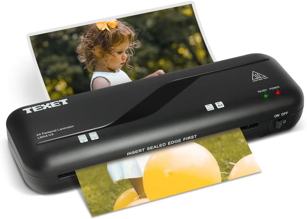 Texet LMA4-VX Lamination/Laminating Machine with Jam Release Control, Ideal for Any Document ...