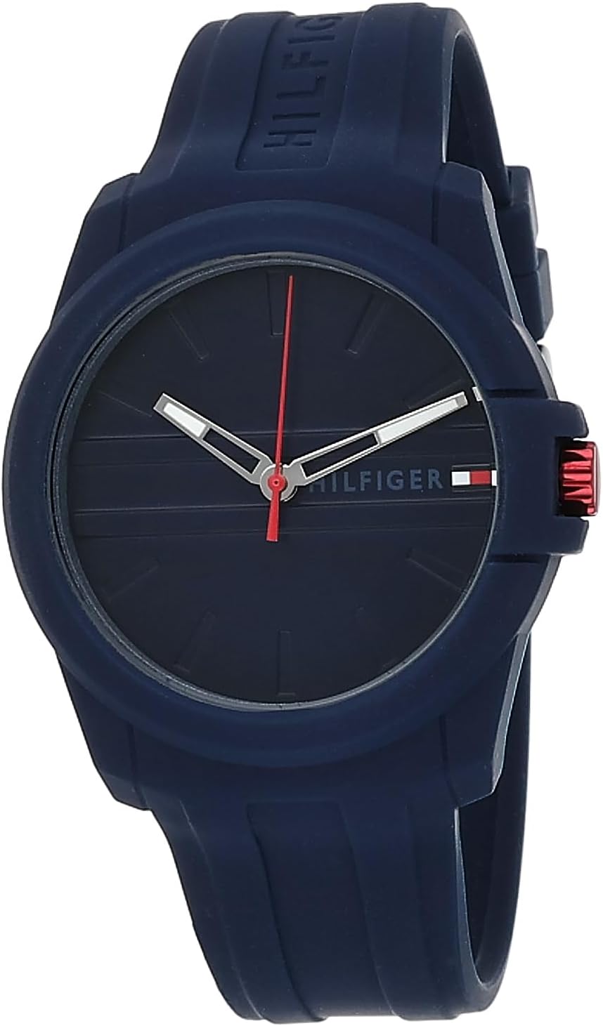 TOMMY HILFIGER MEN'S NAVY DIAL NAVY SILICONE WATCH - 1710595: Buy ...