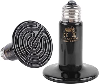 LUCKY HERP Ceramic Heat Emitter 150W, 2 Pack Ceramic Heat Lamp for ...