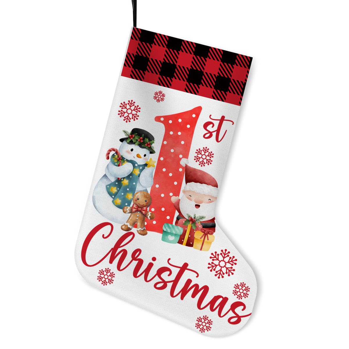 Amazon.com: Weifuju Baby First Christmas Stocking, Christmas Stocking ...