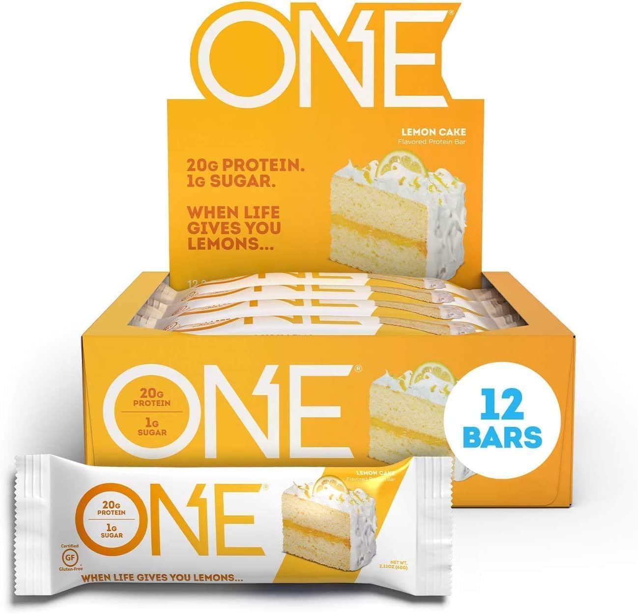 Amazon.com: ONE Protein Bars, Lemon Cake, Gluten Free Protein Bars with ...