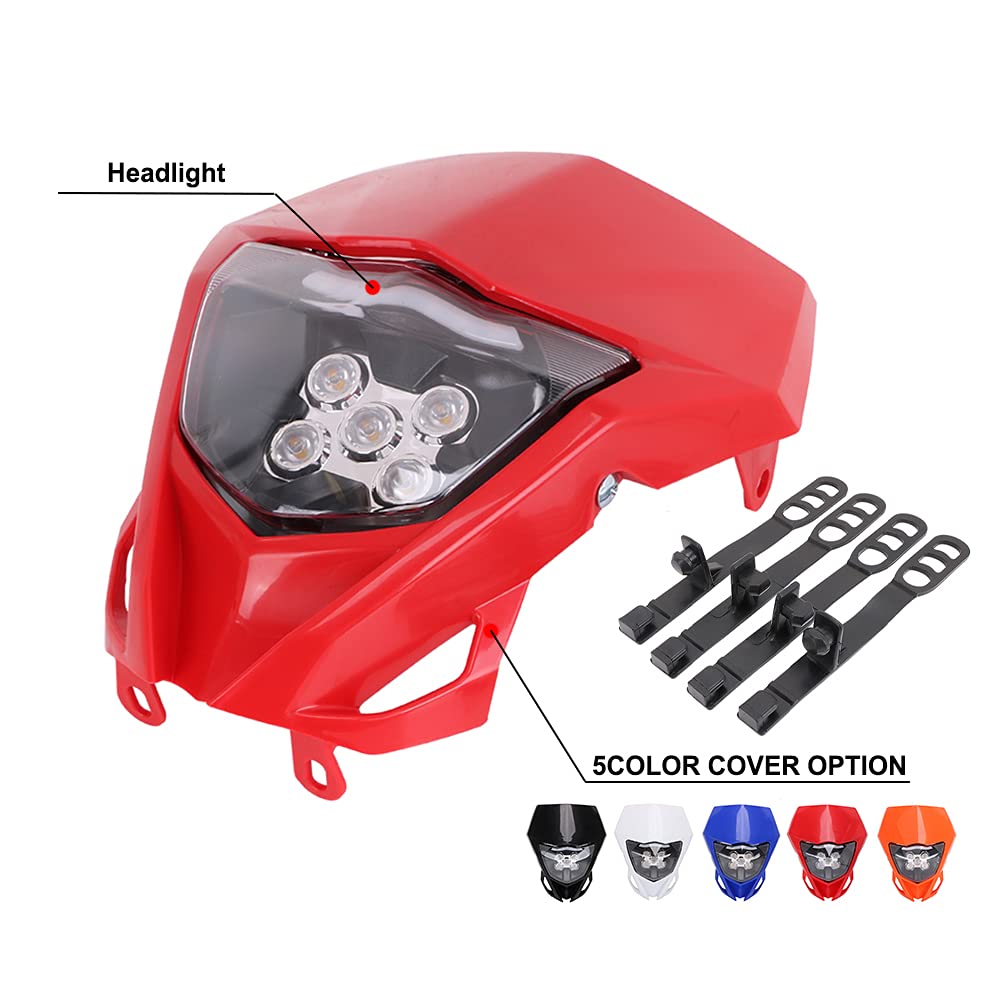 Snapklik.com : Dirt Bike LED Headlight,Motorcycle Headlights Kit ...