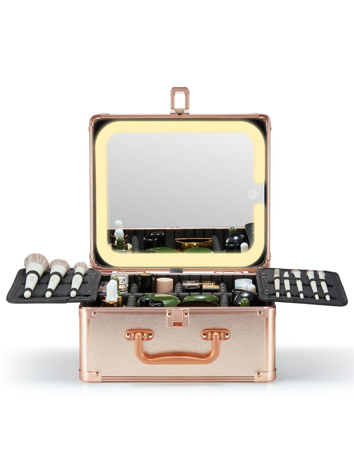 Amazon.com : Qislee Makeup Box with A Detachable Lighted Mirror ...