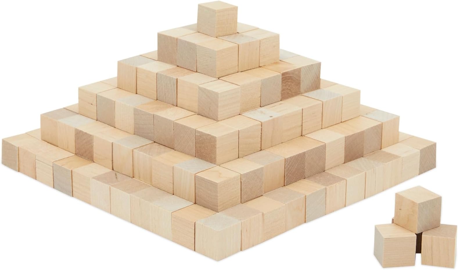 Amazon.com: ZEONHAK 800 PCS 3/4 Inch Natural Wooden Cubes, Mini ...