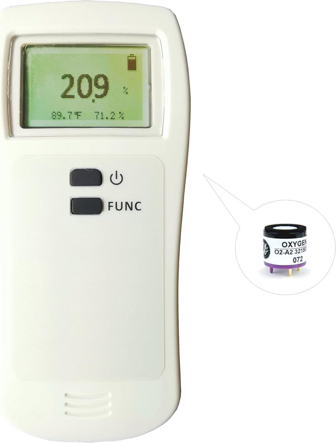 O2 Gas Detector Oxygen Gas Meter Tester Monitor with Alarm 0-30% O2 ...