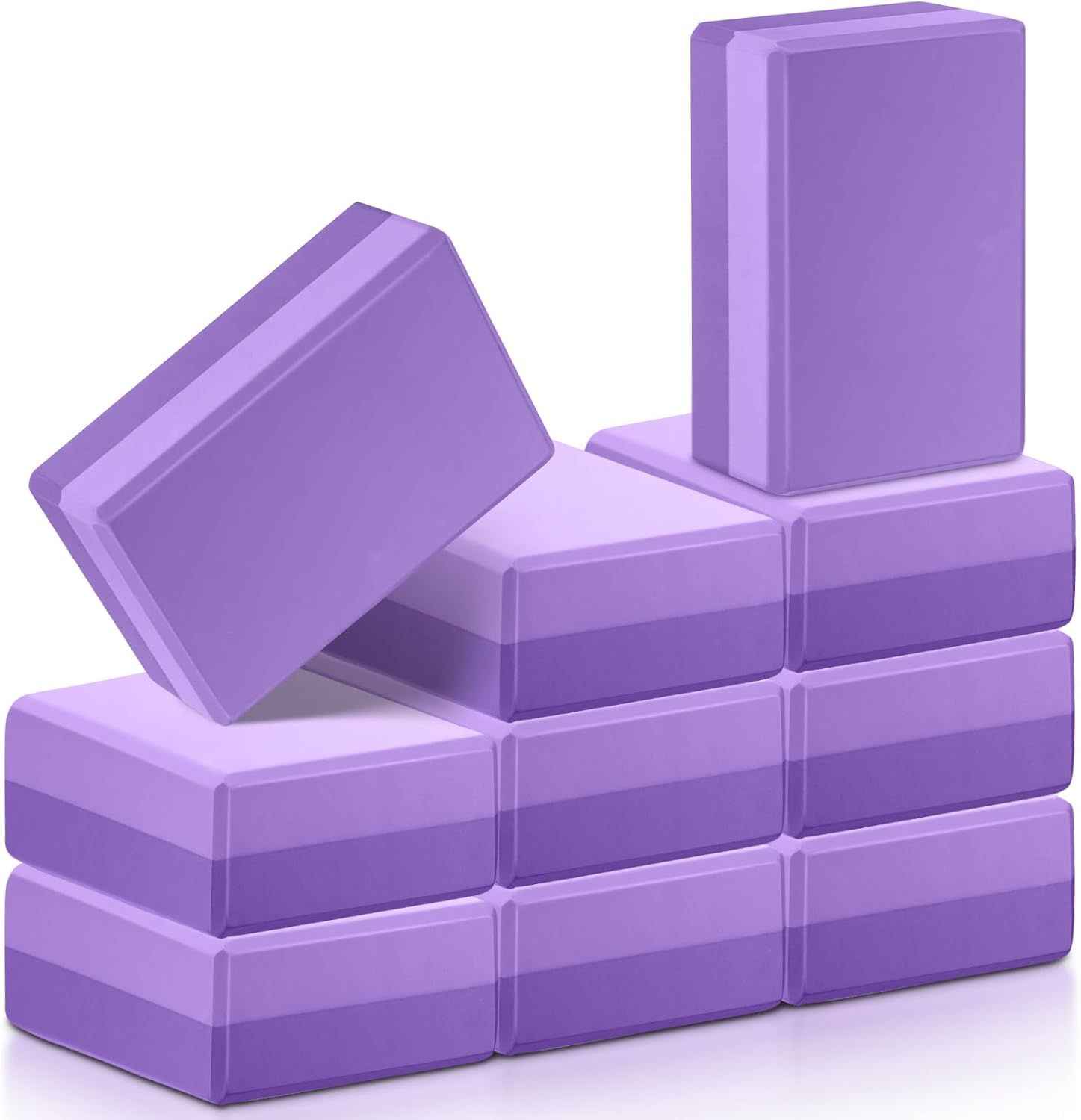 Amazon.com : Liliful 10 Pcs Yoga Blocks Bulk Eva Foam Exercise Yoga ...