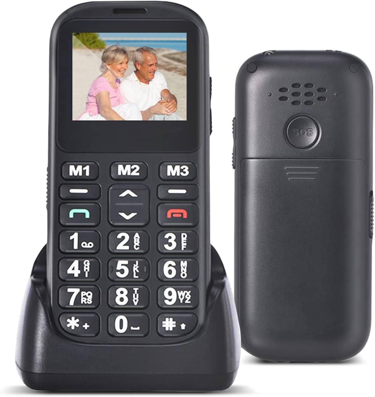 Handy V1 Senior ohne Vertrag, einfach zu bedienen für ältere Menschen ...