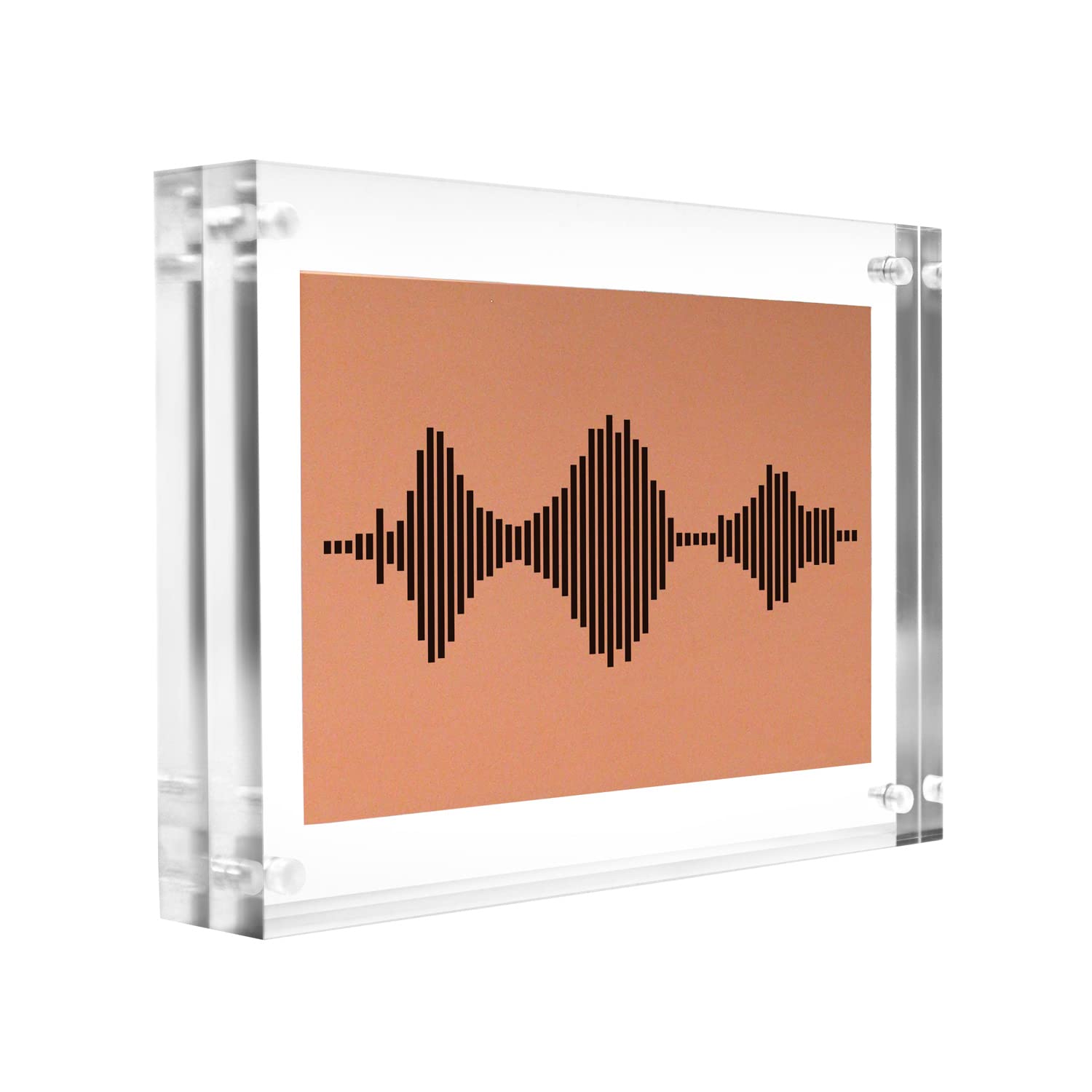 I LOVE YOU Sound Wave Prints Bronze Soundwave Art in Acrylic with QR ...