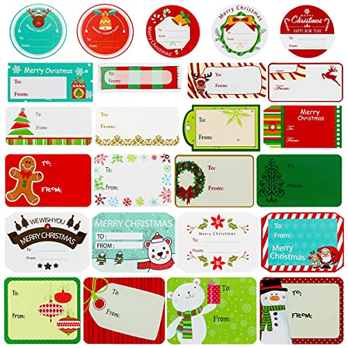 Snapklik.com : 432 Pieces Christmas Sticker Labels, Self Adhesive ...