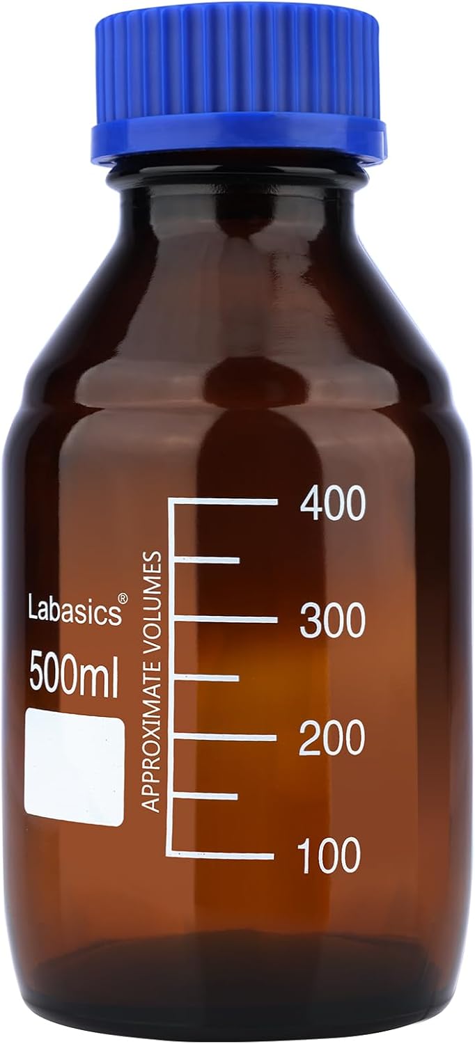 Amazon.com: Labasics Reagent Media Storage Bottles, 1 Pack Amber Glass ...
