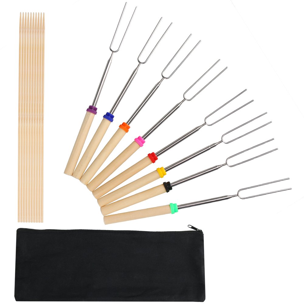 Amazon.com: HelloPet Marshmallow Roasting Sticks, 8 Pack Telescoping ...