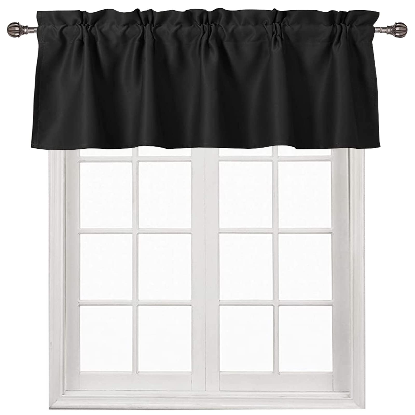 Amazon.com: DWCN Blackout Valance for Kitchen Rod Pocket Window Valance ...
