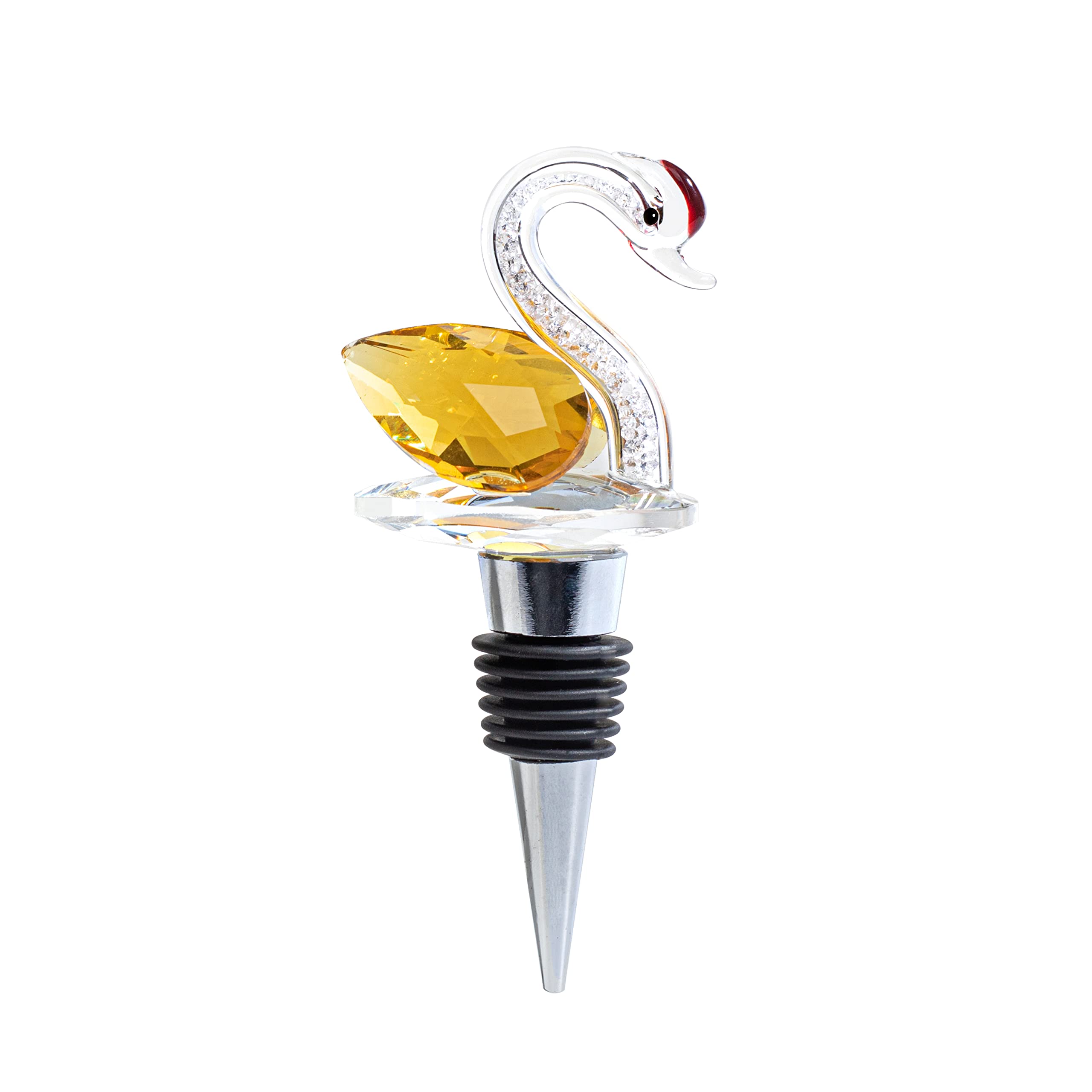 Amazon.com: Wine Stoppers Crystal Animal Swan Bottle Stopper Cork for ...