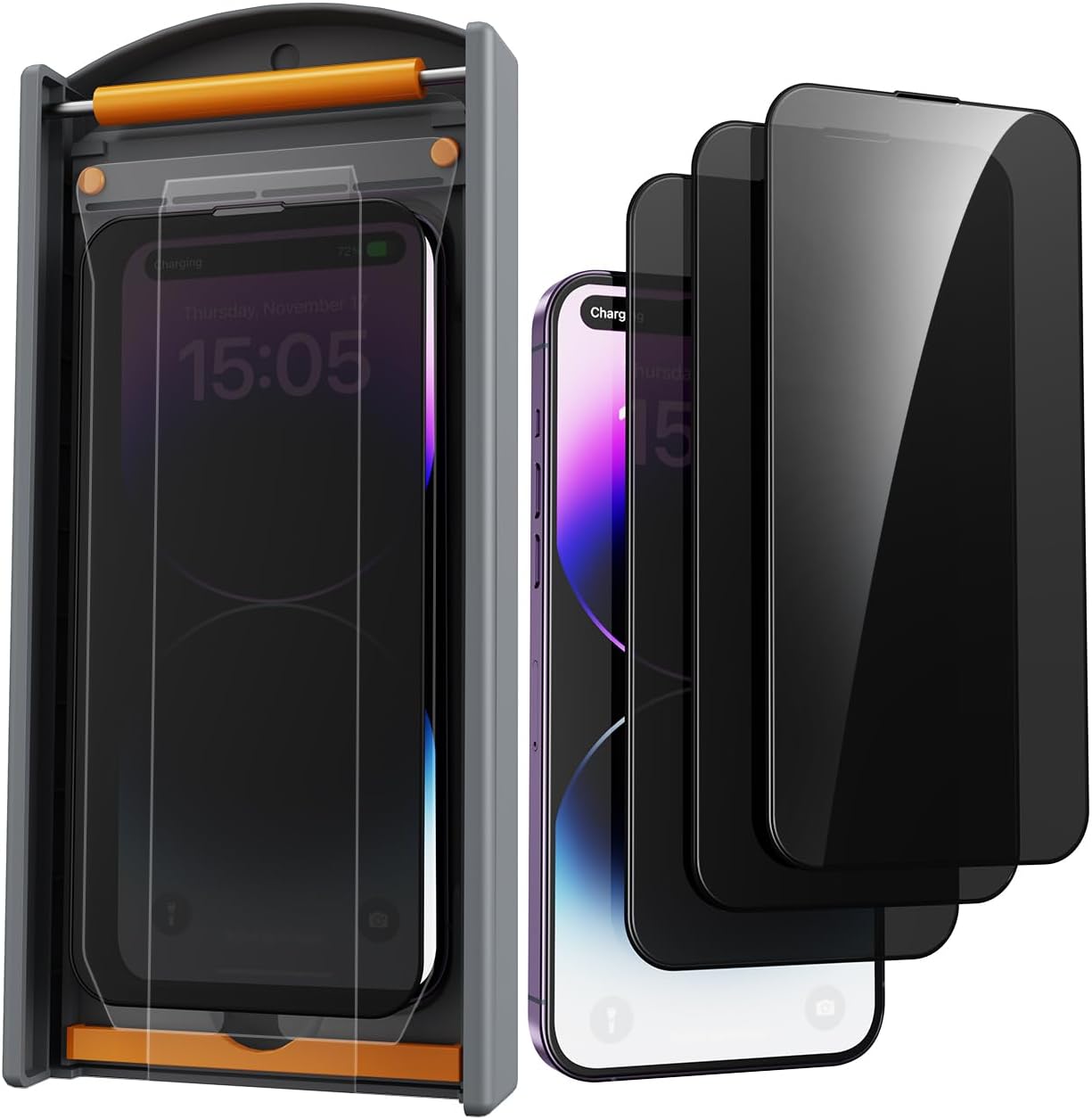 Amazon.com: Funcat Screen Protector for iPhone 15/14/13/12 Pro Max/Plus ...