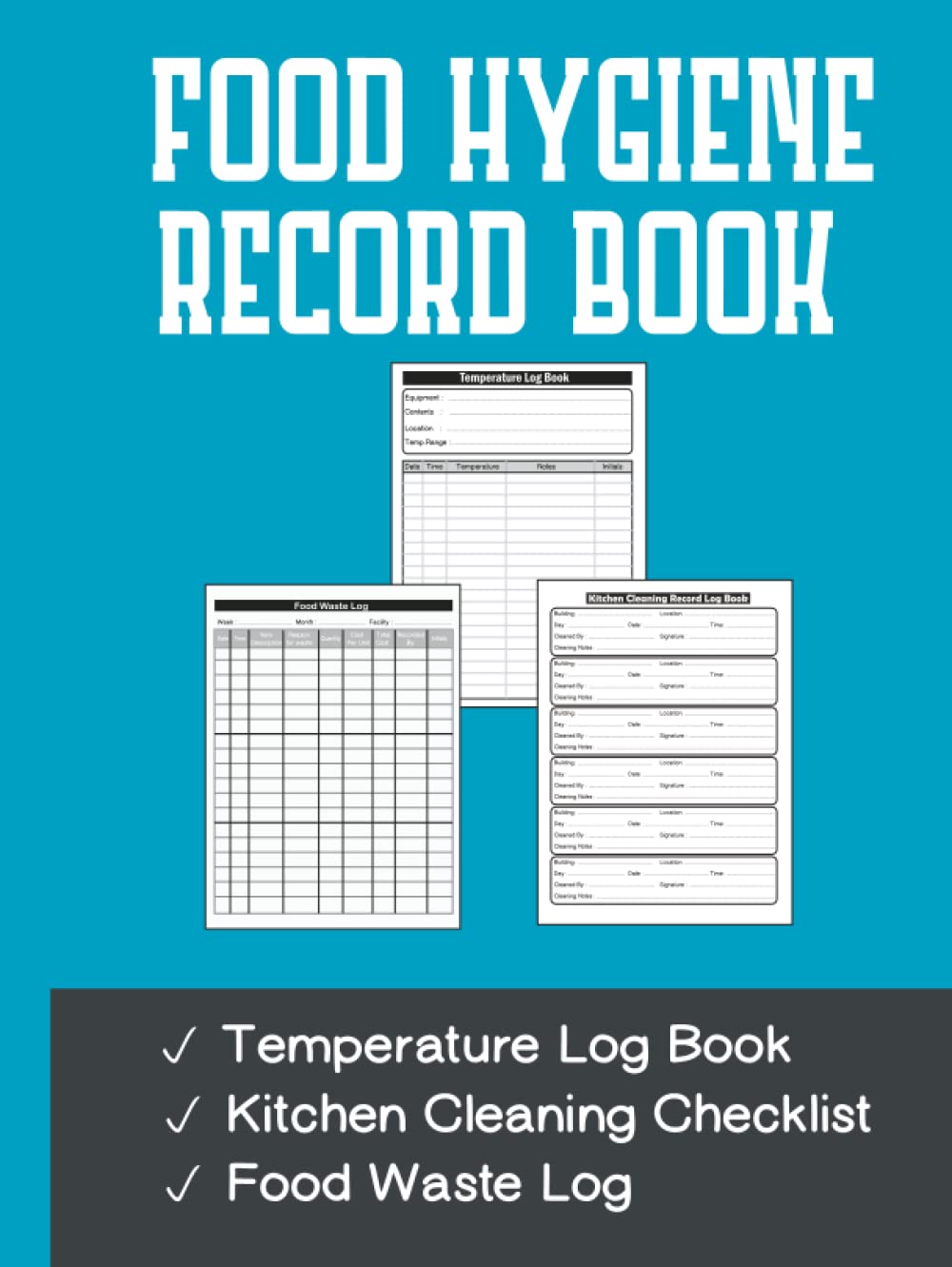 Buy Food Hygiene Record Book: Food Temperature Log Book with Inventory ...