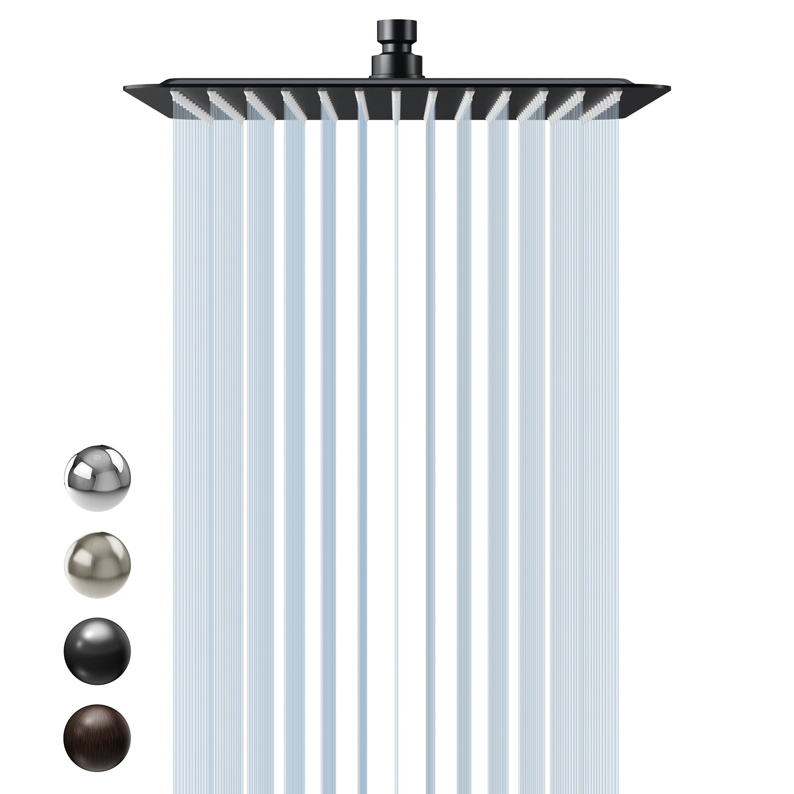SR SUN RISE 12 Inch Rain Shower Head 304 Stailess Steel Matte Black ...