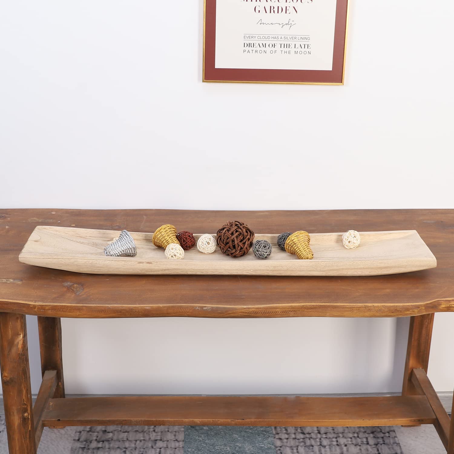 TORMAYS HOME 39.5Inch Long Wood Dough Bowls Large,Natural Wooden Dough ...