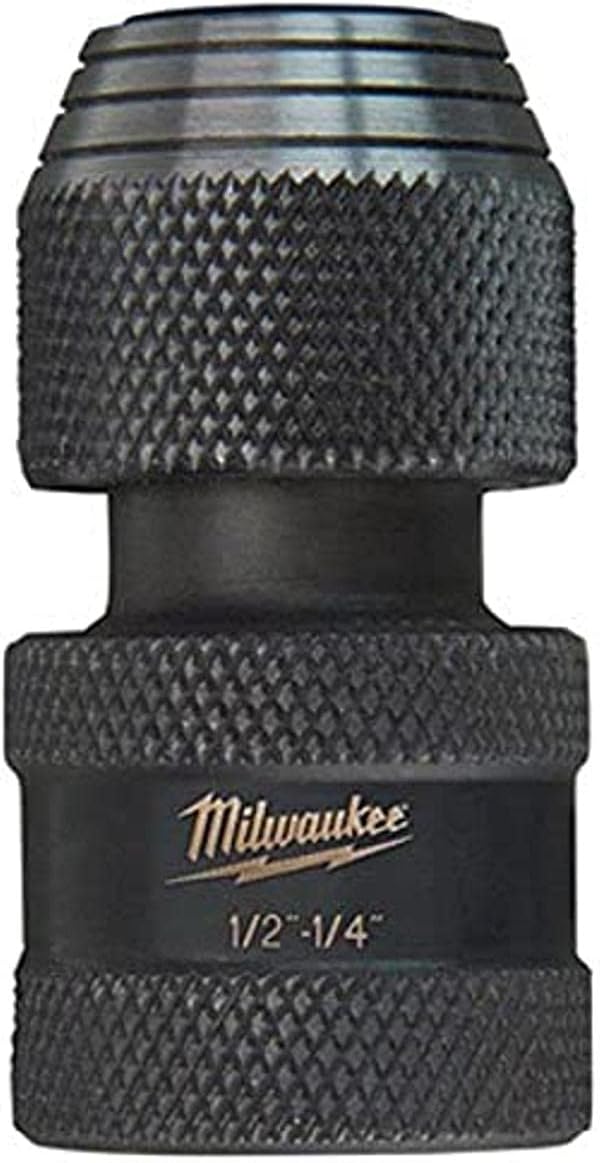 Milwaukee 48-03-4410 Shockwave 1/2-Inch Square by 1/4-Inch Hex Adapter ...