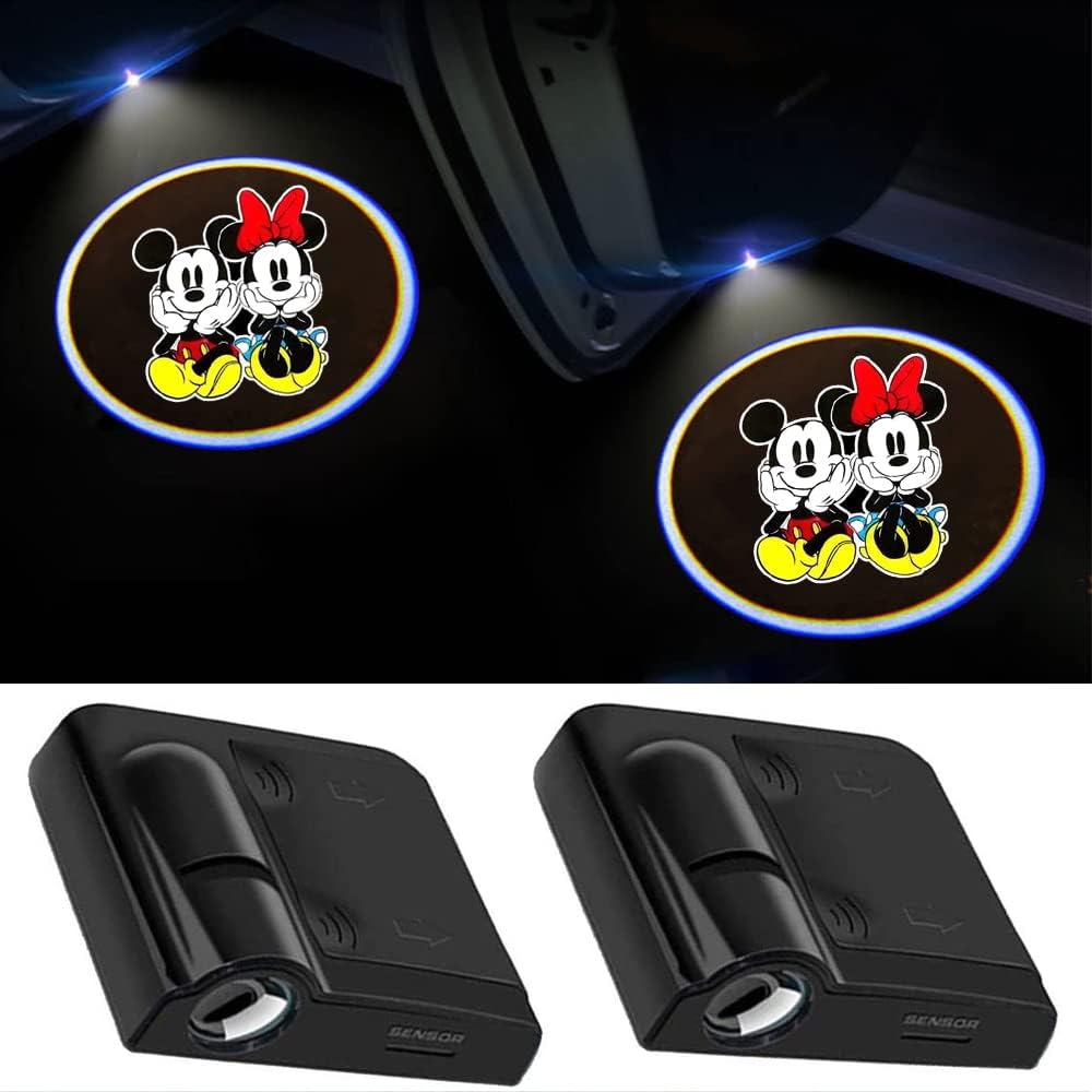 Amazon.com: 2PCS Car Door Lights Logo Projector for Mickey and Minnie ...