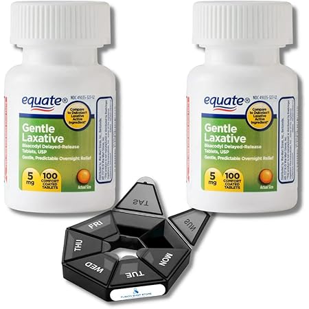 Amazon.com: Bisacodyl 5mg, Equate laxatives for Constipation 100ct ...