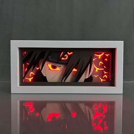 Hongjieya Anime Lamp Uchiha Itachi&Uchiha Sasuke Figure for Bedroom ...